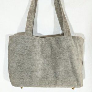 Bags | Handmade Grey Soft Fabric Handbag Euc | Poshmark